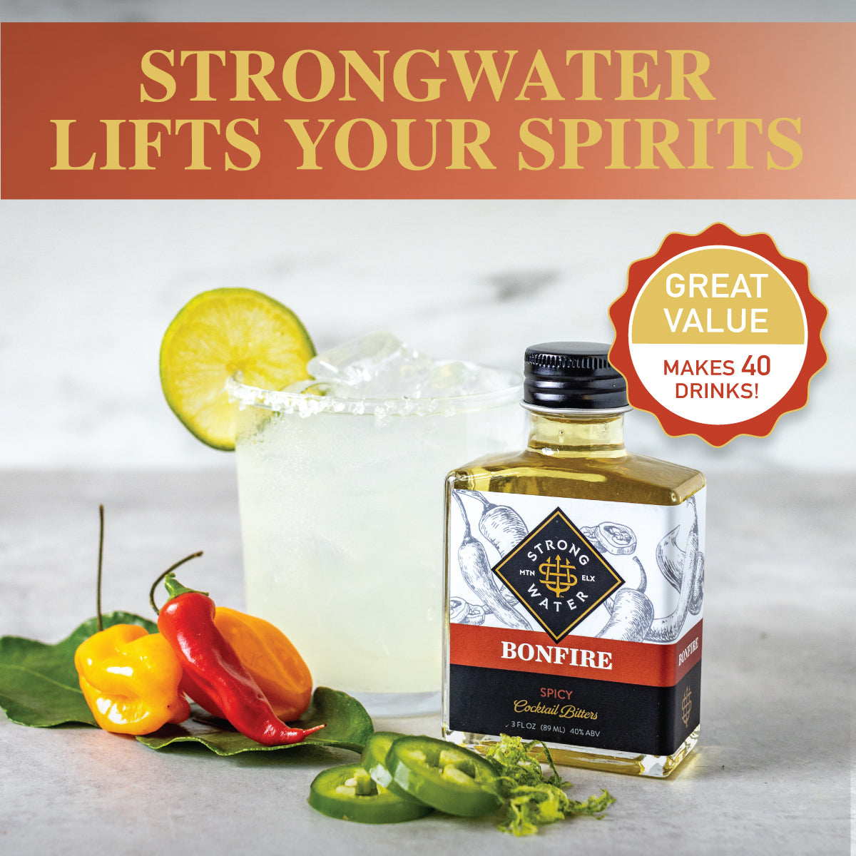 Bonfire - Spicy Pepper Bitters - Spicy Bitters - Strongwater